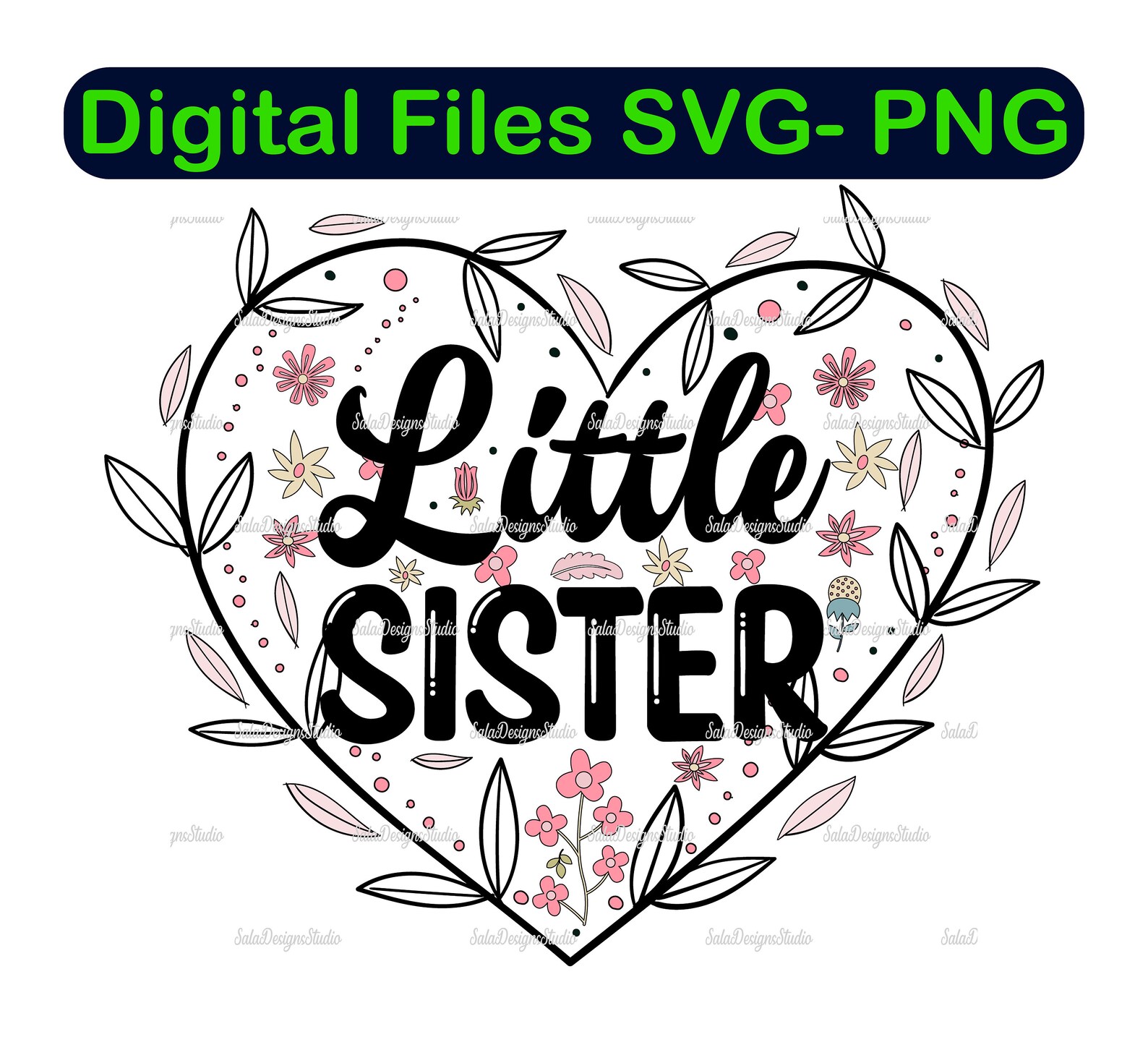 Little Sister SVG Little Sister Shirt Svg Lil Sis Clipart - Etsy