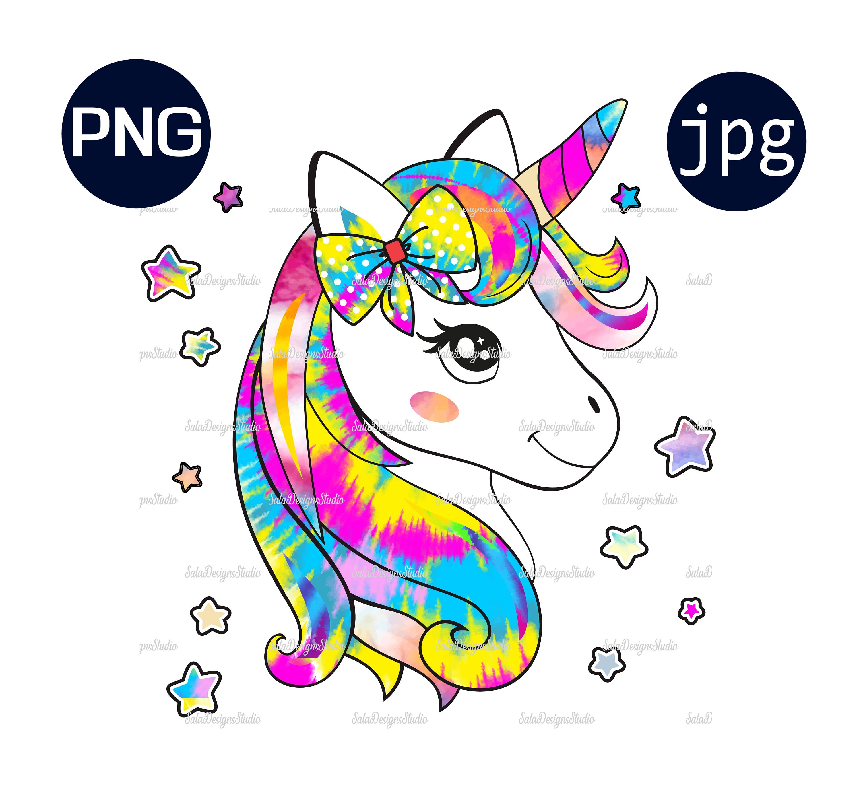Unicorn Tie Dye Png Cute Unicorn Png Unicorn Tie Dye Shirt - Etsy