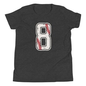 Baseball Numbers Kids Tshirt/ Level 8 Unlocked Shirt/ 8th Birthday Boy ...