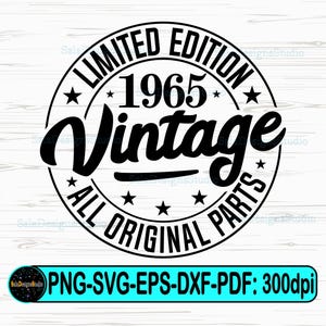 60th Birthday Svg, Vintage 1965 Svg, 1965 Shirt Svg, Old Number 60 Svg ...