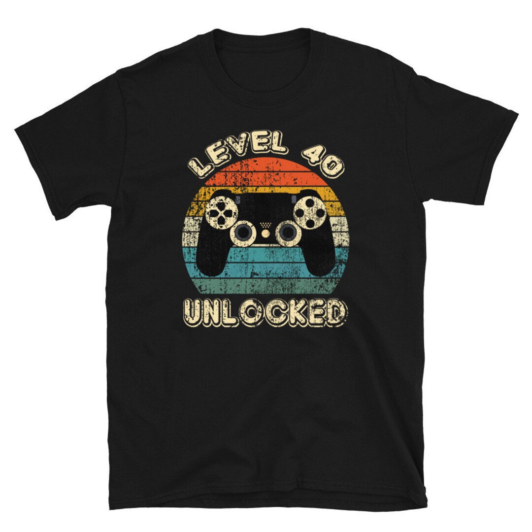 Level 40 Unlocked Unisex Shirt, 40 Years Old, Level 40 Complete Shirt ...