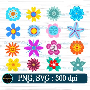 Retro Daisy Flowers Svg Bundle, Groovy Flower Svg Png, Hippie Flower ...
