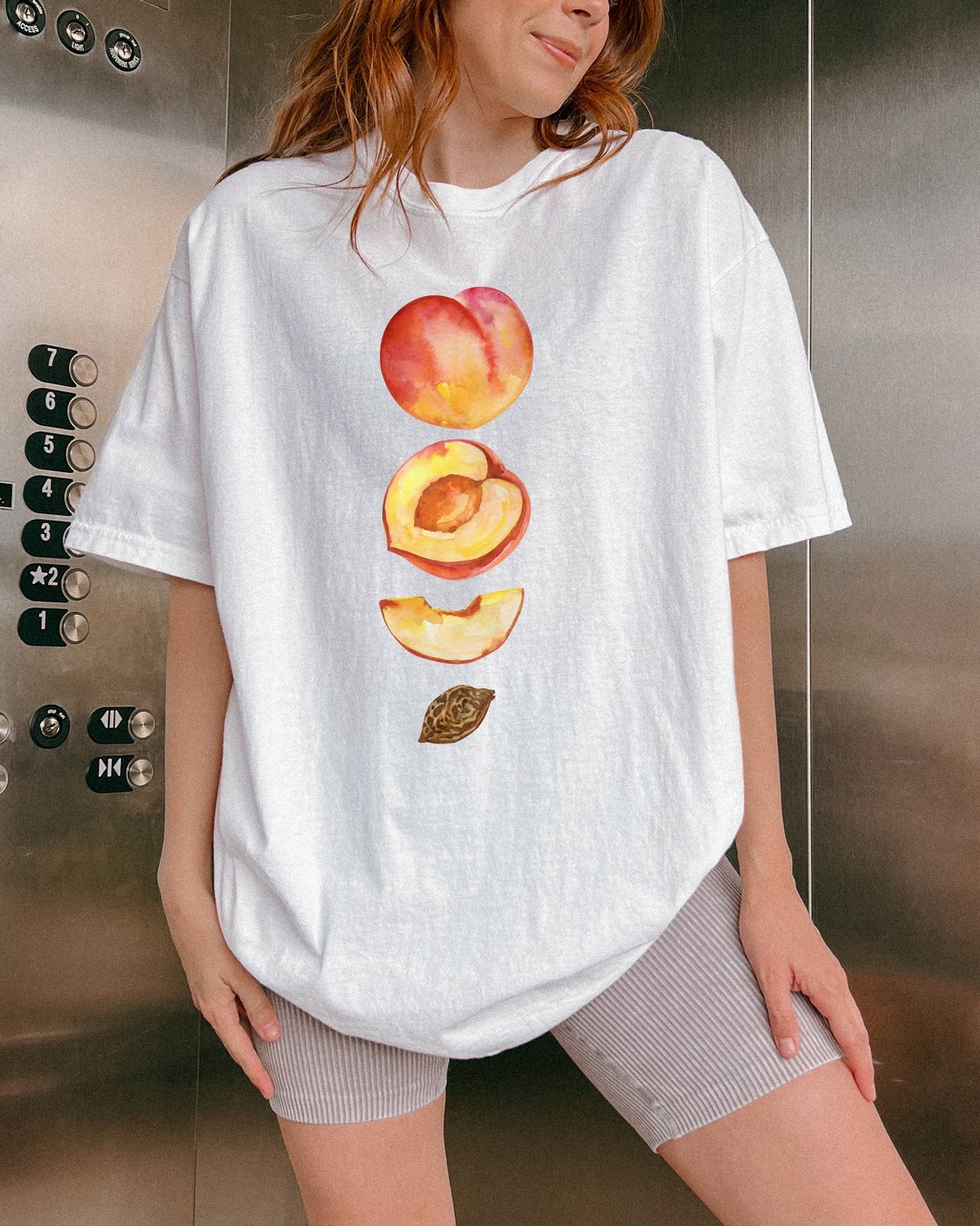 Peach Comfort Colors Unisex Shirt, Peach Gift for Her, Fruit Shirt ...