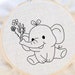 Baby Elephant Embroidery Pattern Cute Elephant Hand Embroidery - Etsy