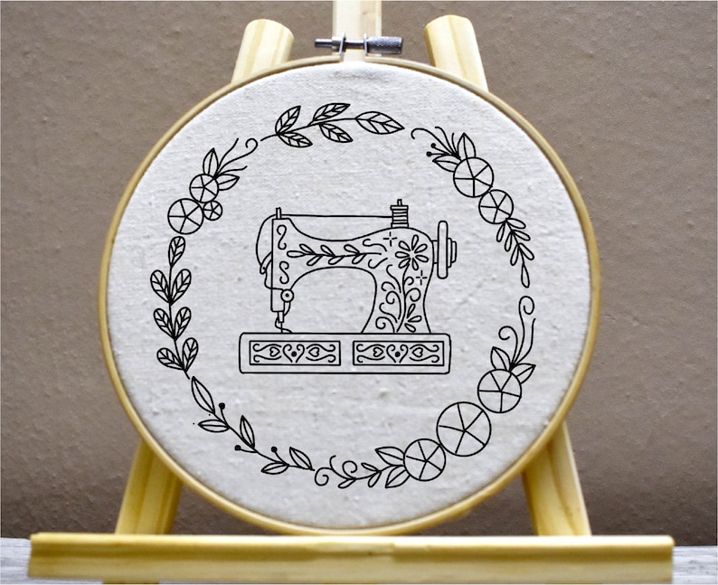 Sewing Machine Embroidery Pattern Wreath Embroidery Sewing Room ...