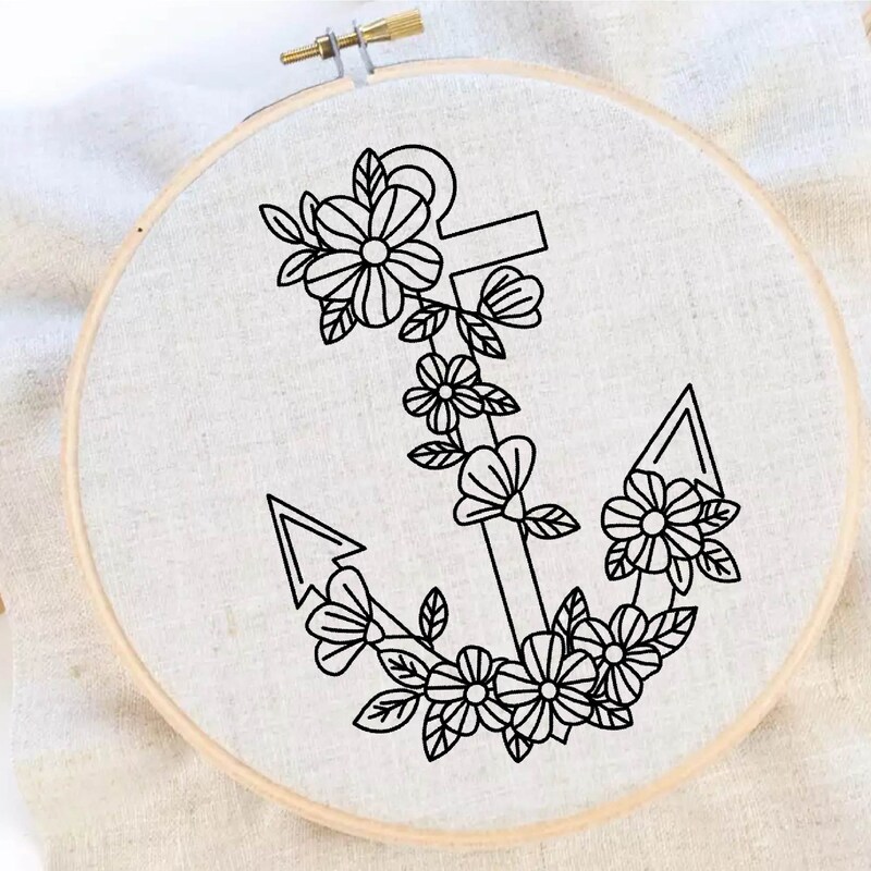 Anchor Embroidery Design - Etsy