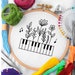 Piano Flower Embroidery Pattern Piano Embroidery Musical Instrument ...
