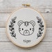 Tiger Embroidery Pattern Chinese Zodiac Embroidery Zodiac Sign Hand ...