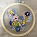 Flower Mickey Embroidery Pattern Floral Embroidery Pattern Mickey Hoop ...
