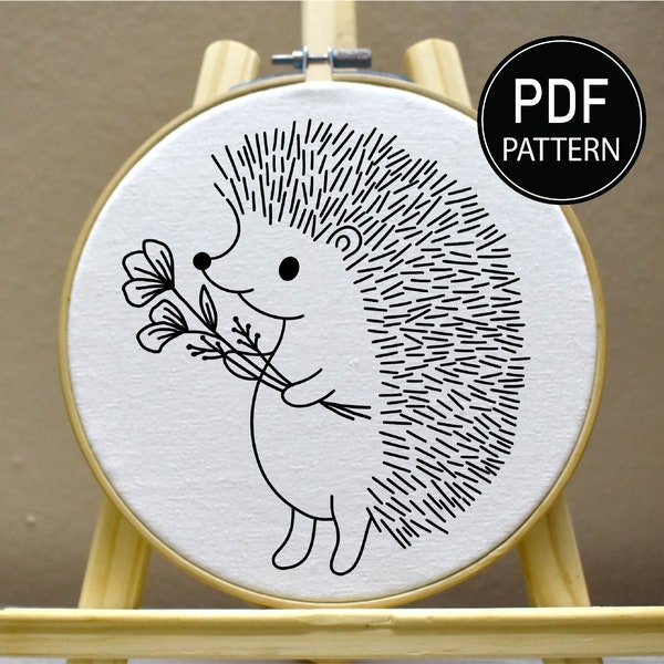 Hedgehog Embroidery - Etsy