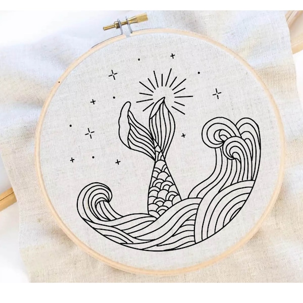 Mermaid Embroidery - Etsy