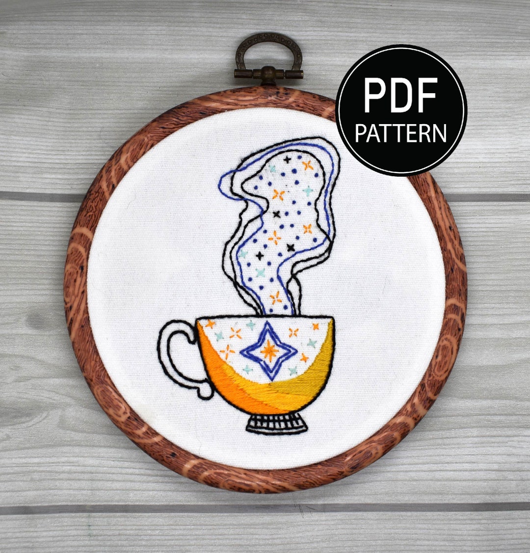 Galaxy Cup Embroidery Pattern- Galaxy Embroidery Pattern -cup Pattern ...