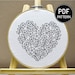 Love Hand Embroidery Pattern Love Flower Embroidery Valentine Hand ...