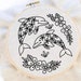Dolphins Embroidery Pattern Dolphin Flower Embroidery Sea Life ...