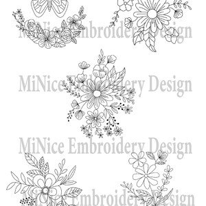 Bundle Set of Hand Embroidery Pattern Design Embroidery Set - Etsy