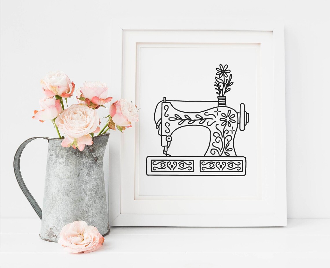 Sewing Machine Embroidery Pattern Sewing and Flower Embroidery - Etsy