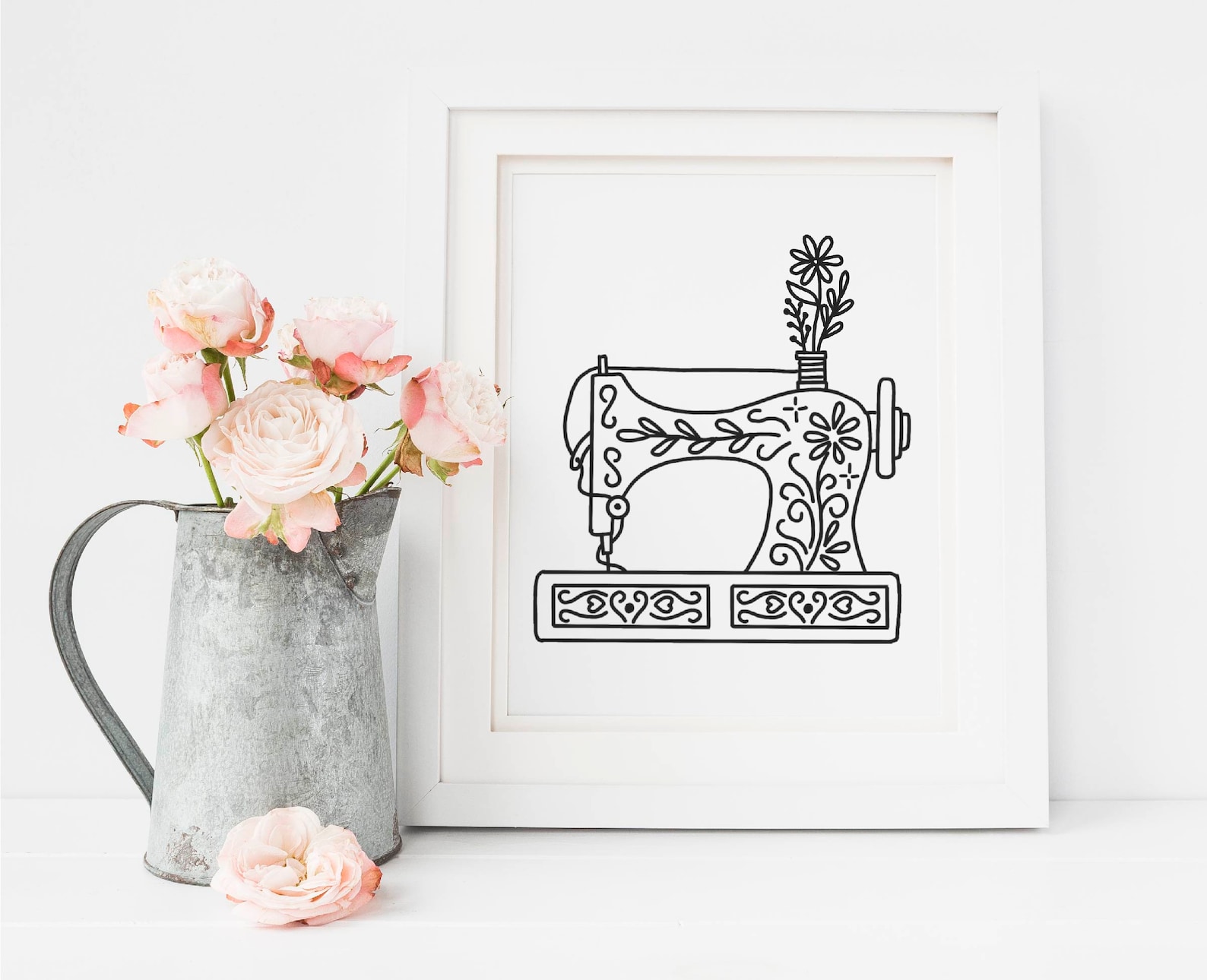 Sewing Machine Embroidery Pattern Sewing and Flower Embroidery - Etsy