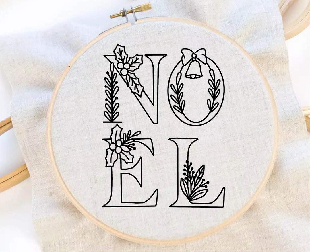 Christmas Embroidery Noel Pattern Embroidery Christmas Ornament ...