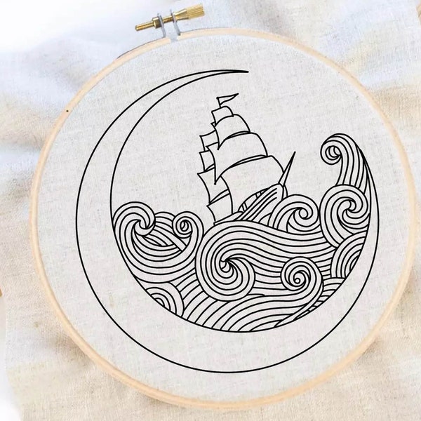 Line Art Embroidery - Etsy
