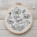 Tea Time Embroidery Pattern Tea Cup Hand Embroidery Tea Pot Hand ...