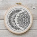 Mandala Embroidery Pattern Mandala Hand Embroidery Moon Mandala ...