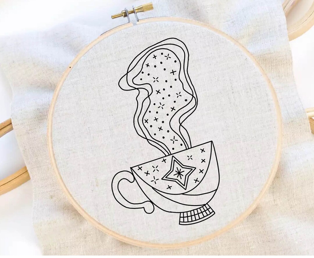 Galaxy Cup Embroidery Pattern Galaxy Embroidery Pattern cup Pattern ...