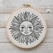 Sun Embroidery Pattern Sunflower Embroidery Celestial Embroidery ...