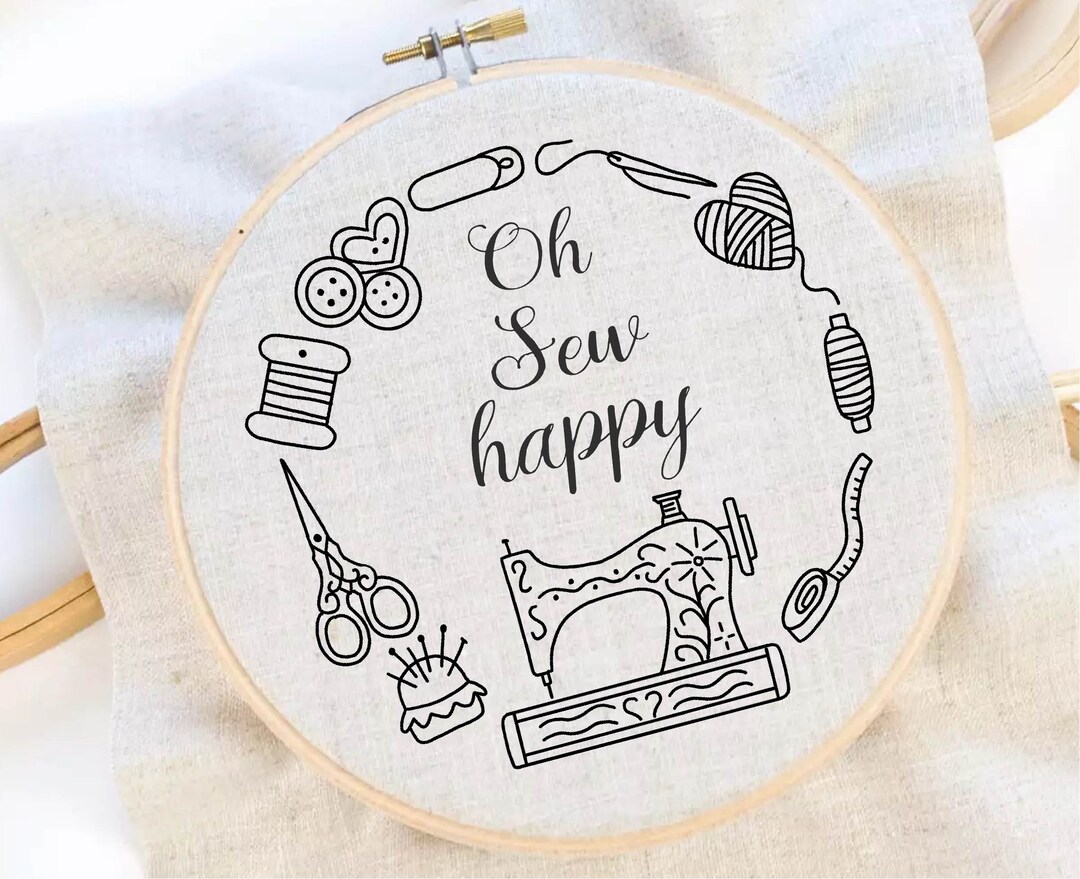Oh Sew Happy Embroidery Pattern Sewing Machine Embroidery Sewing Room ...