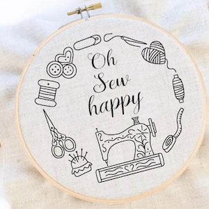 Oh Sew Happy Embroidery Pattern Sewing Machine Embroidery Sewing Room ...