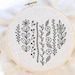 Love Hand Embroidery Pattern Love Flower Embroidery Valentine Hand ...