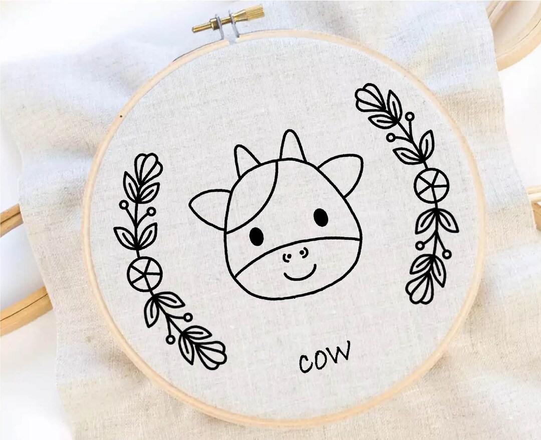 Ox Embroidery Pattern Chinese Zodiac Embroidery Zodiac Sign Hand ...