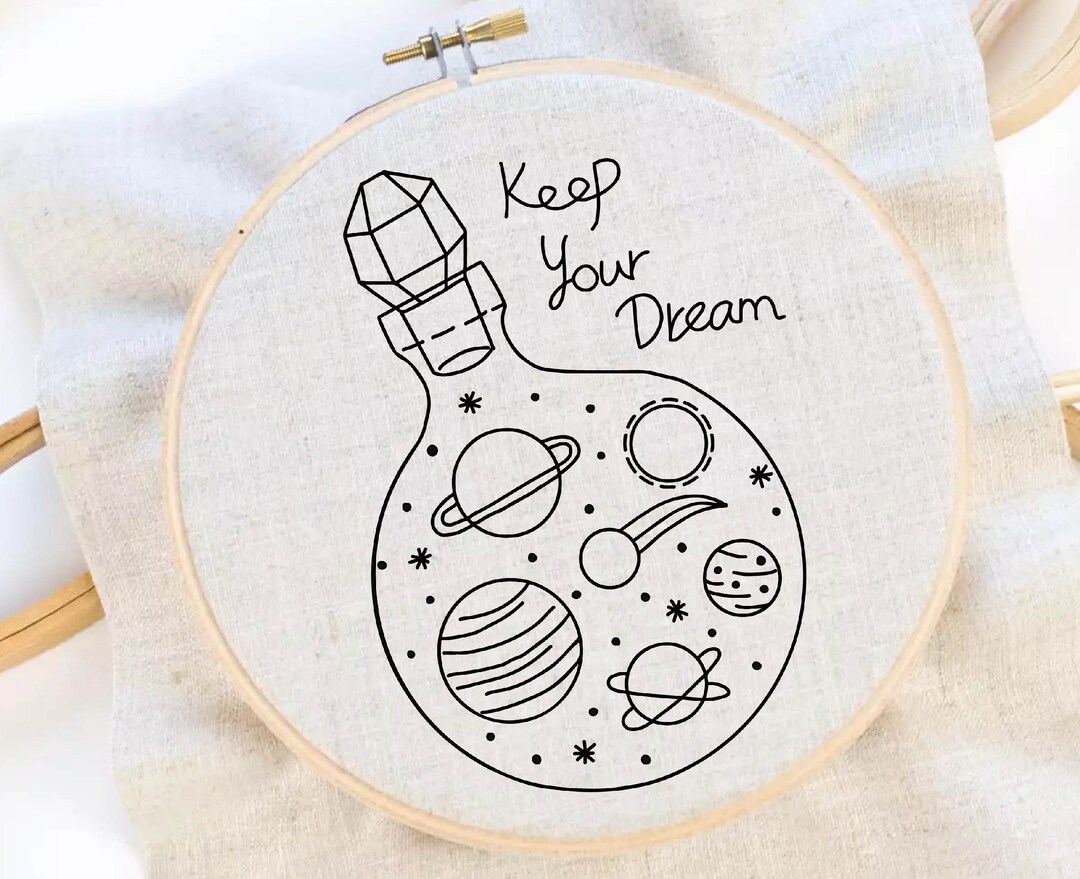 Keep Your Dream Embroidery Pattern Positive Quotes Patten - Etsy