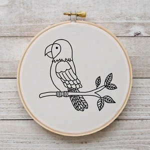 Parrot Hand Embroidery Pattern Bird Embroidery Cute Bird Pattern ...