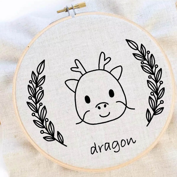 Chinese Dragon Hand Embroidery Pattern - Etsy