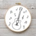 Guitar Embroidery Pattern Music Embroidery Musical Instrument ...