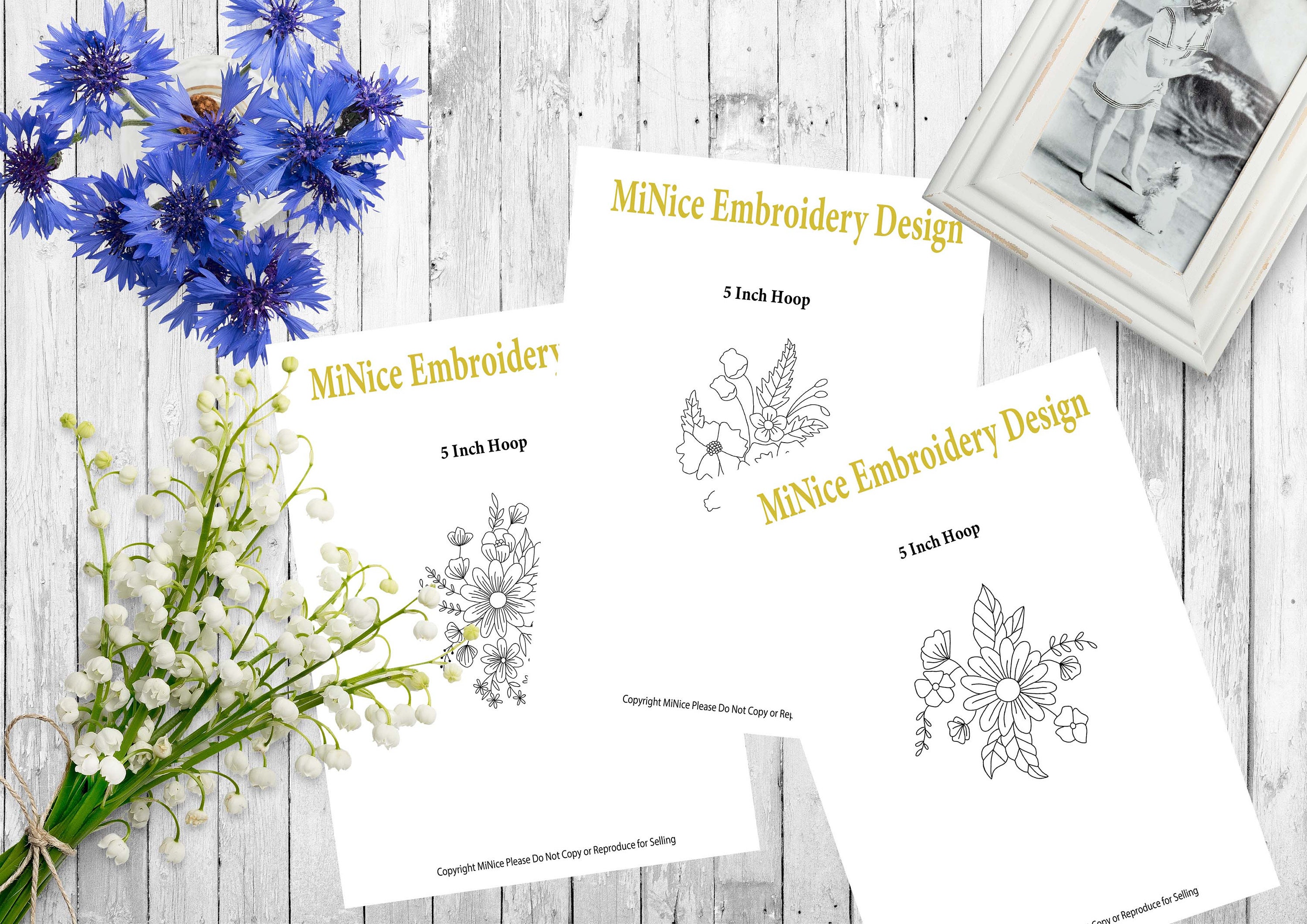 Bundle Set of Hand Embroidery Pattern Design Embroidery Set - Etsy
