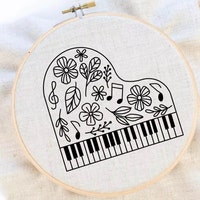 Music Embroidery - Etsy