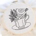 Bird and Flower Embroidery Pattern Bird Embroidery Flower Cup Pattern ...