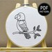Parrot Hand Embroidery Pattern Bird Embroidery Cute Bird Pattern ...