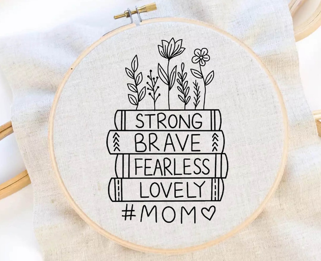 Mom Embroidery Pattern Mother Day Embroidery Book Flower Embroidery ...