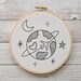 Planet Embroidery Pattern Earth Embroidery Pattern Plane Hand ...