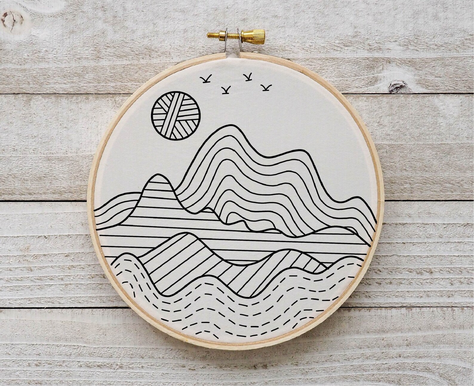 Mountain Embroidery Pattern Landscape Embroidery Mountain - Etsy
