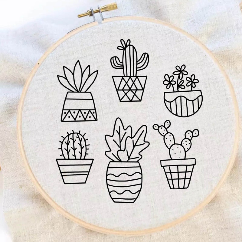 Cactus Line Art - Etsy
