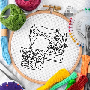 Sewing Machine Embroidery Pattern Sewing Fabric Embroidery Sewing Room ...