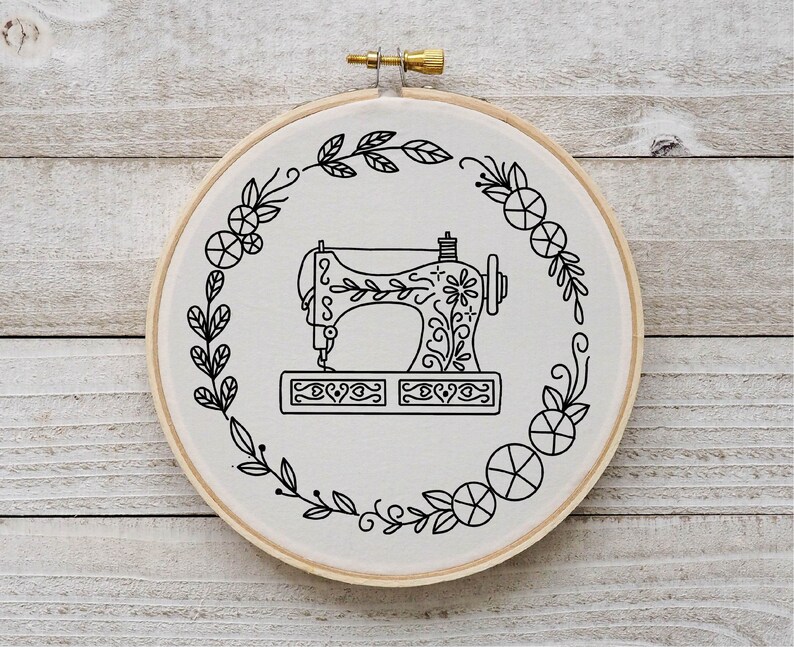 Sewing Machine Embroidery Pattern Wreath Embroidery Sewing - Etsy