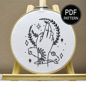 Celestial Moon Embroidery Pattern Sunshine Embroidery Celestial ...