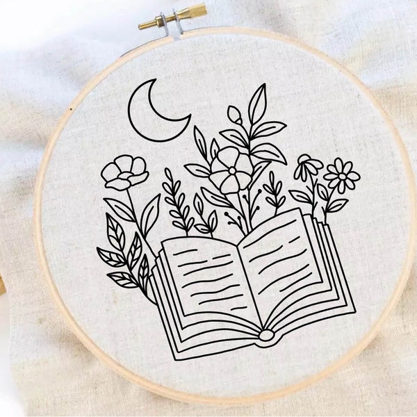Reading Embroidery - Etsy