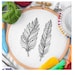 Feathers Embroidery Pattern Feather Art Embroidery Sampler Hand ...