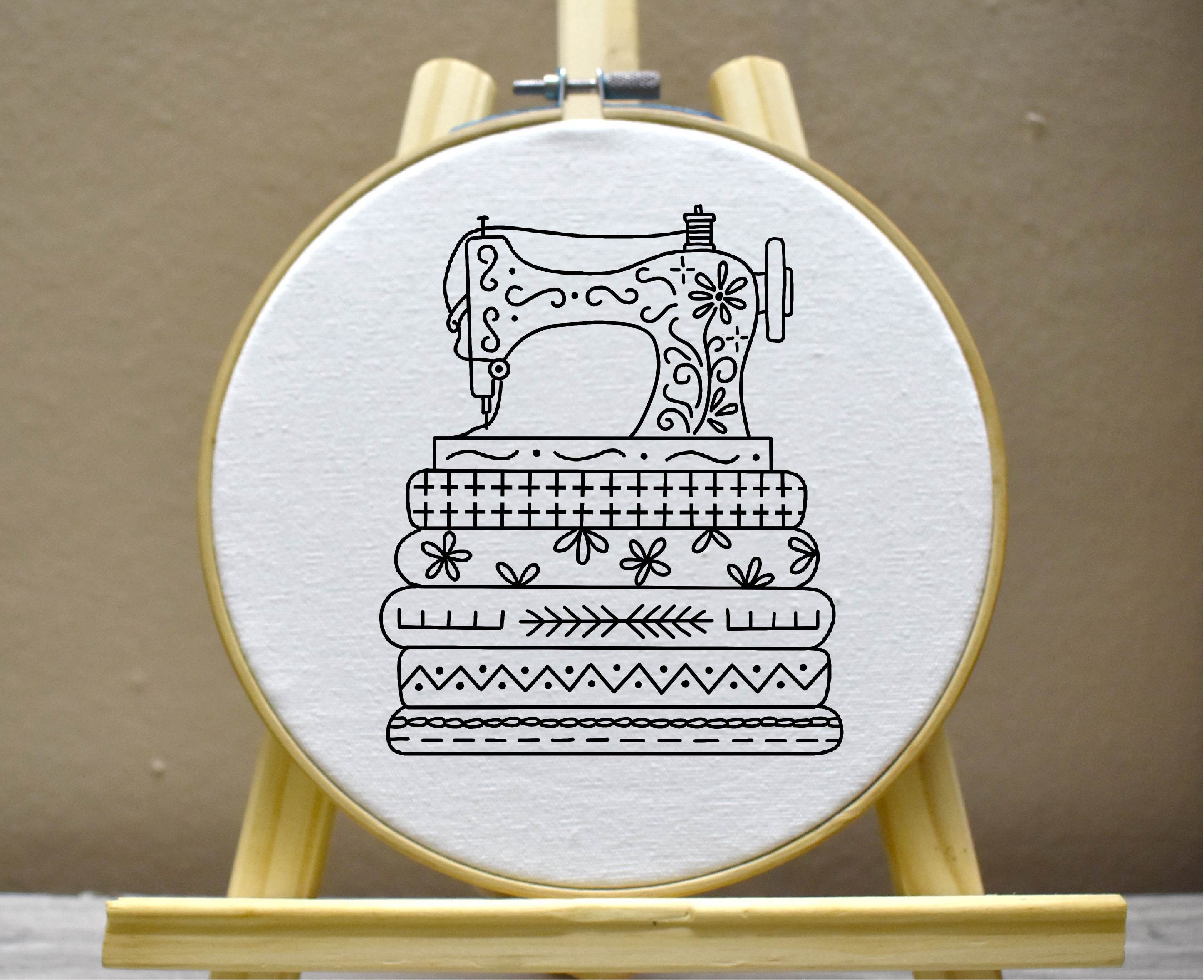 Sewing Machine Embroidery Pattern Stacks of Fabric Embroidery - Etsy