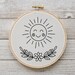 Cute Sun Embroidery Pattern Sunny Embroidery Sunshine Embroidery ...
